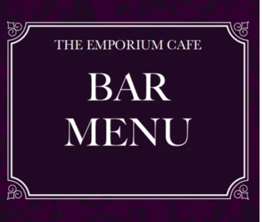 MENU MAIN PAGE – The Emporium Yeovil