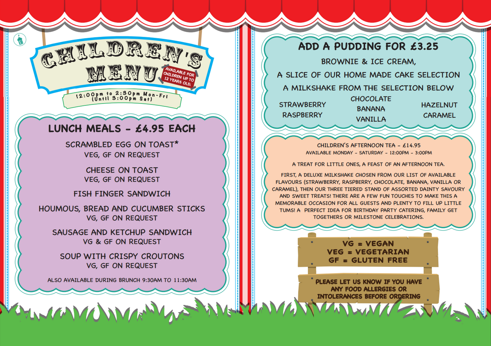 Children's Menu – The Emporium Yeovil